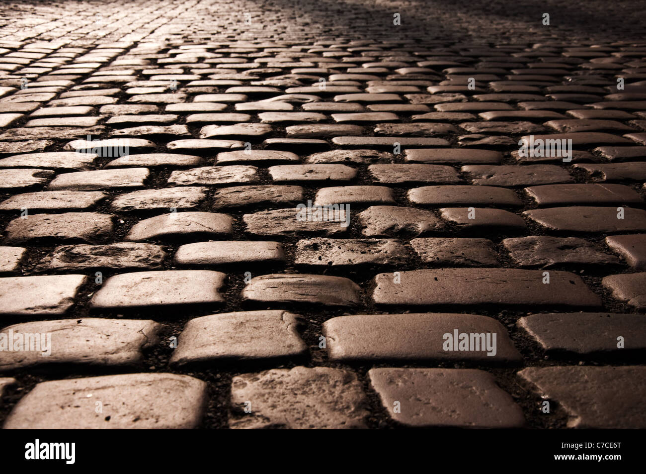 Cobble stone road pattern from Prague Stock Photo - Alamy