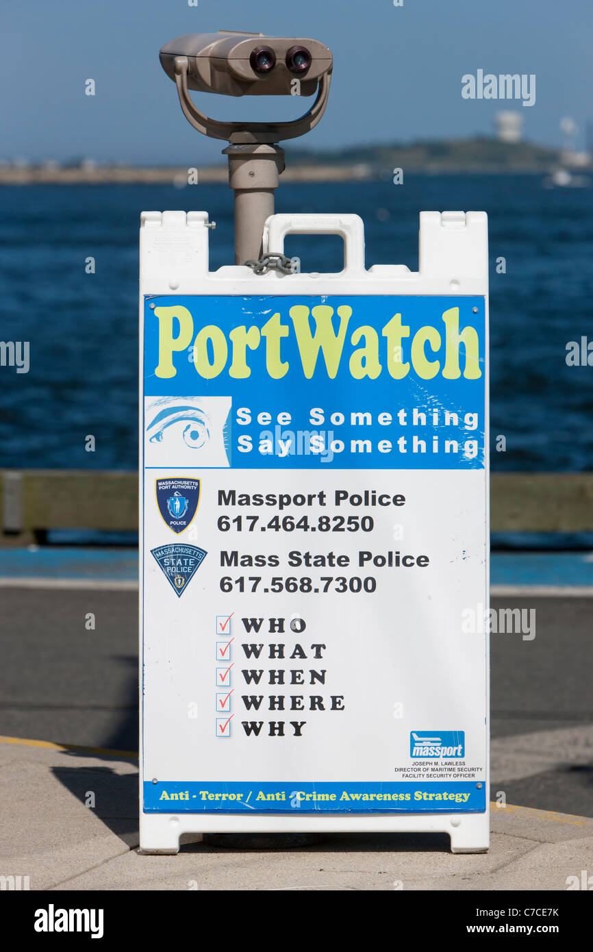 Boston port watch sign hi-res stock photography and images - Alamy
