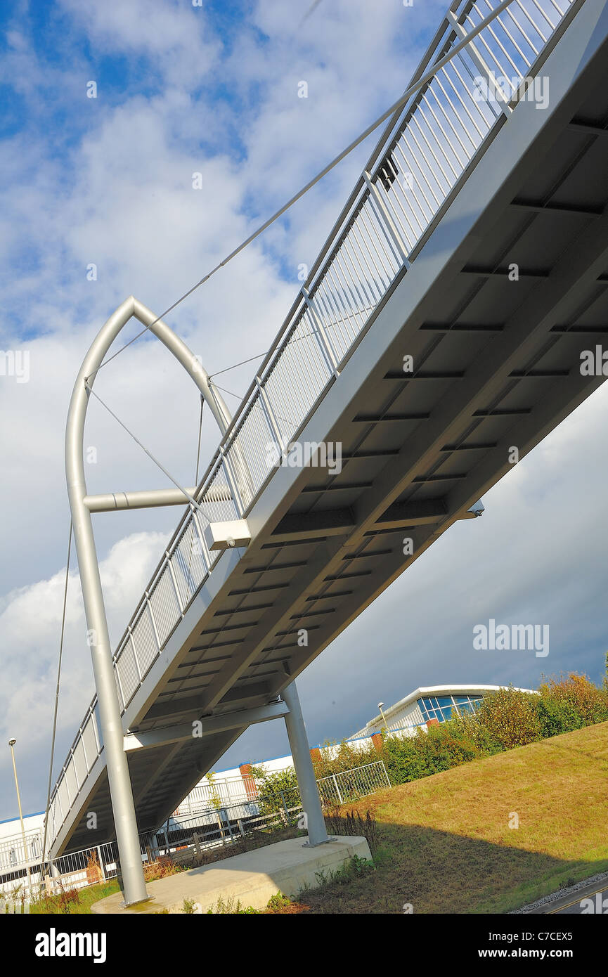 Footbridge at Hamilton Leicester Stock Photo - Alamy