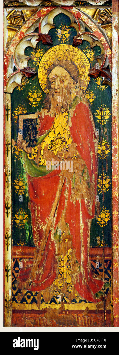 Old Hunstanton, Norfolk. Rood screen apostle apostles English medieval ...