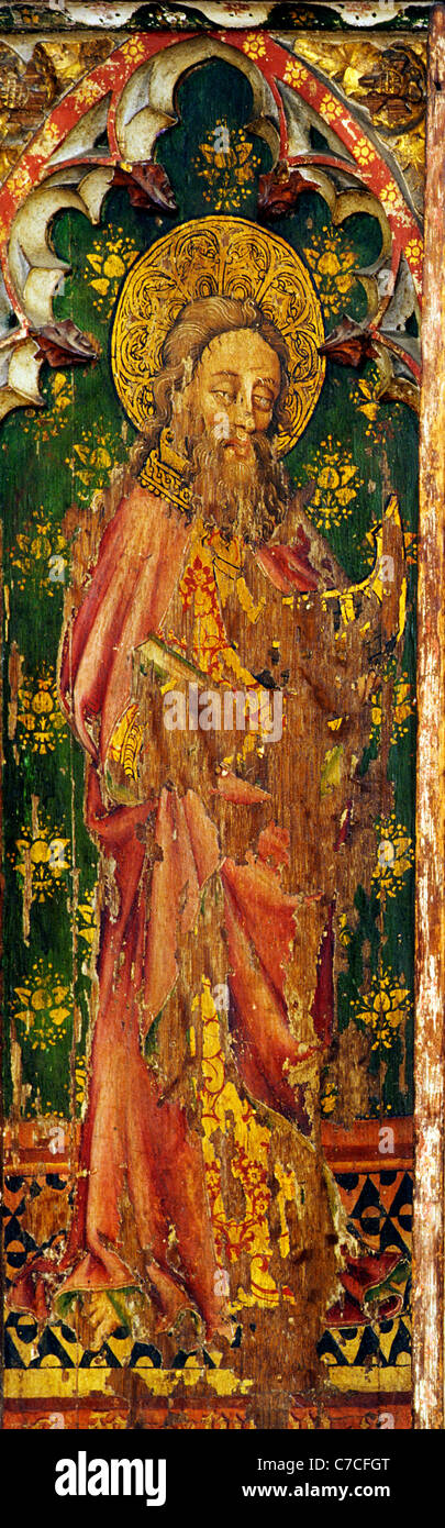 Old Hunstanton, Norfolk. Rood screen apostle apostles English medieval ...