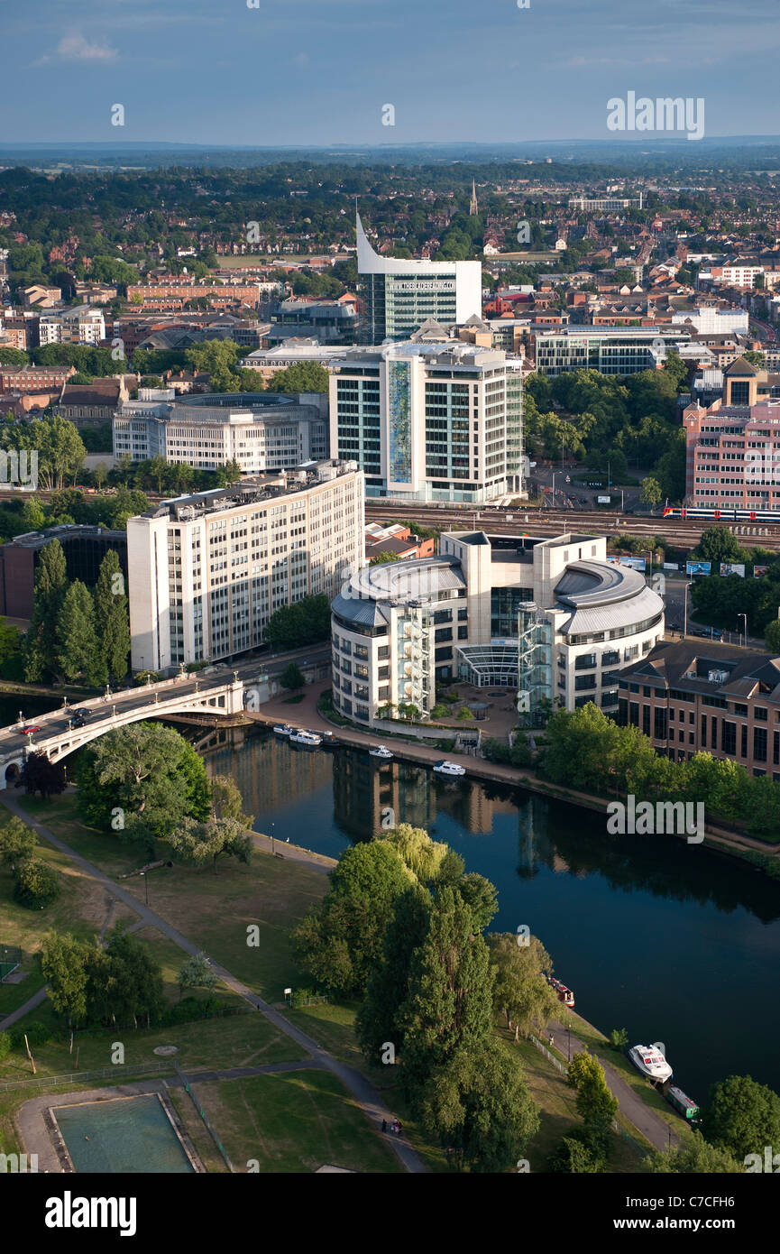 Aerial view, Reading, Berkshire, UK Stock Photo - Alamy