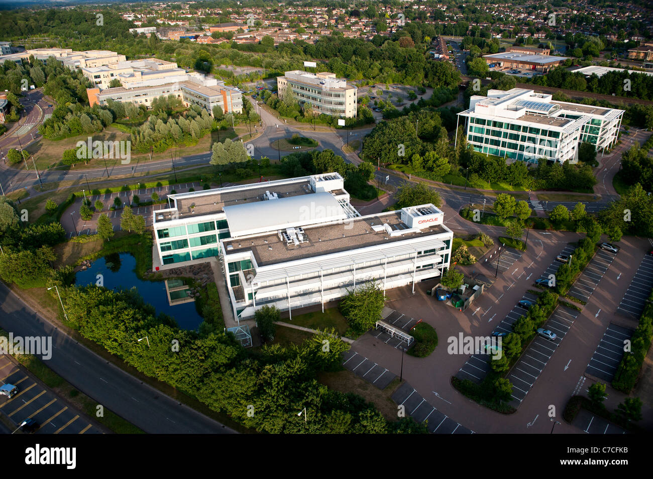 Aerial view, Reading, Berkshire, UK Stock Photo - Alamy