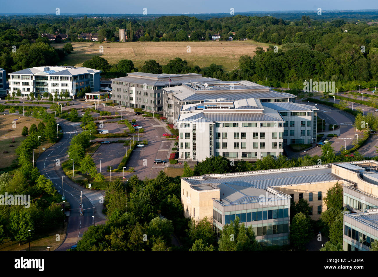 Aerial view, Reading, Berkshire, UK Stock Photo - Alamy