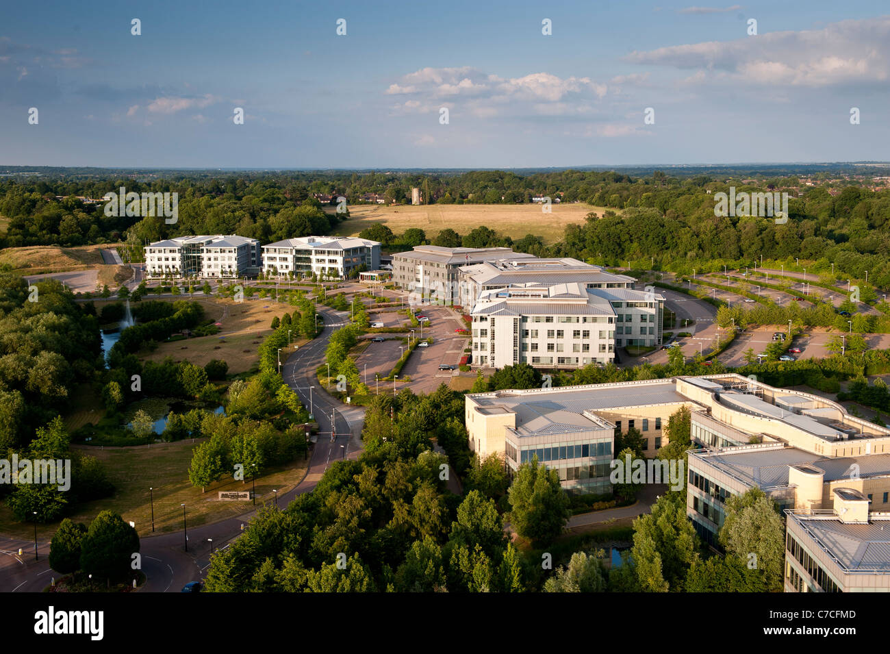 Aerial view, Reading, Berkshire, UK Stock Photo - Alamy