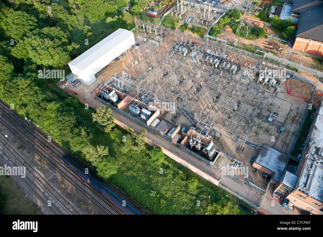 Aerial view, Reading, Berkshire, UK Stock Photo - Alamy