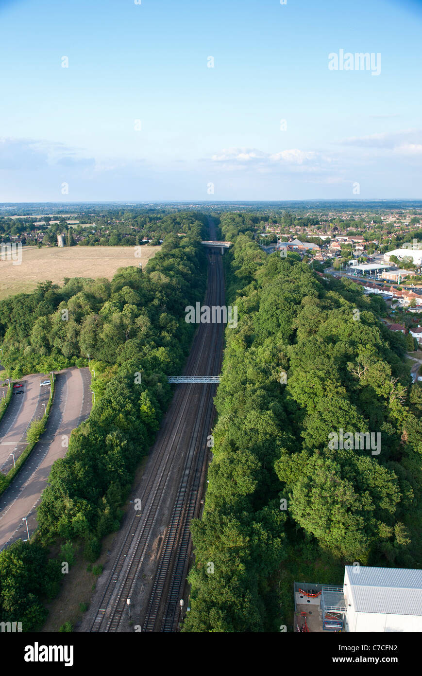 Aerial view, Reading, Berkshire, UK Stock Photo - Alamy