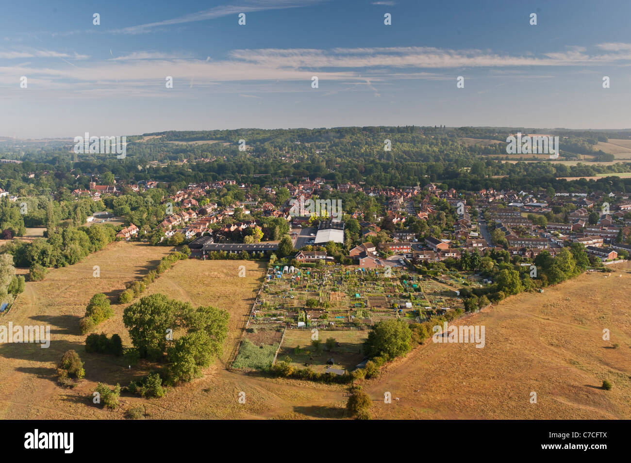 Aerial view, Reading, Berkshire, UK Stock Photo - Alamy