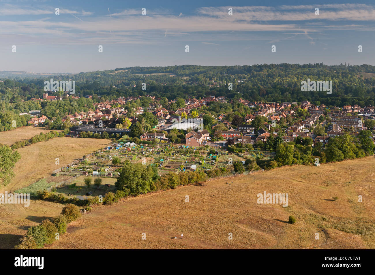 Aerial view, Reading, Berkshire, UK Stock Photo - Alamy