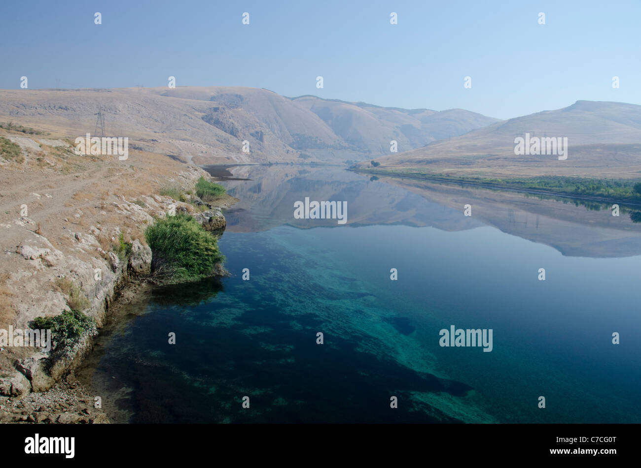 Turkey, South Eastern Anatolia, Upper Mesopotamia. Euphrates river near ...