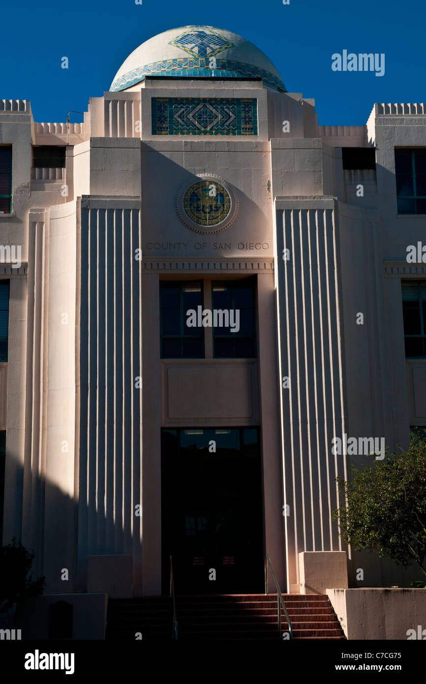 Wing of historic San Diego City and County Administration Building ...