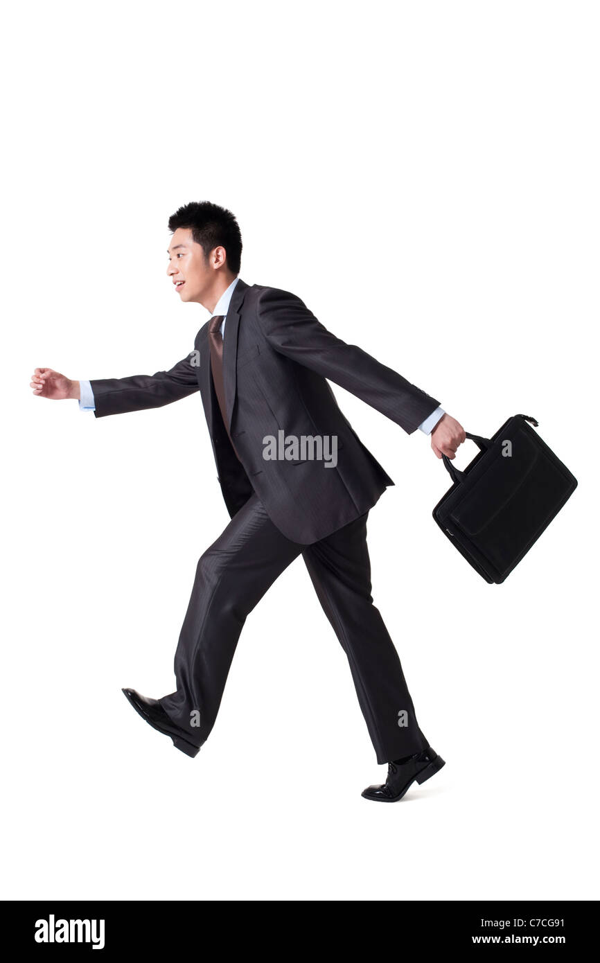 Portrait of a Businessman On the Move Stock Photo - Alamy