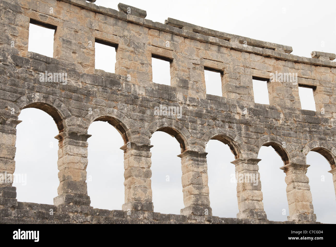 Wall of amphitheatre Stock Photo - Alamy