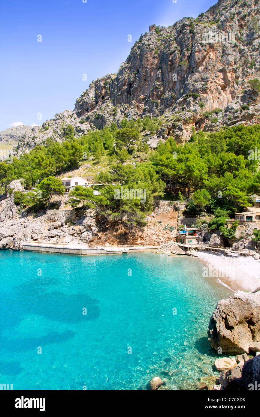 Escorca Sa Calobra beach in Mallorca balearic island from Spain Stock ...
