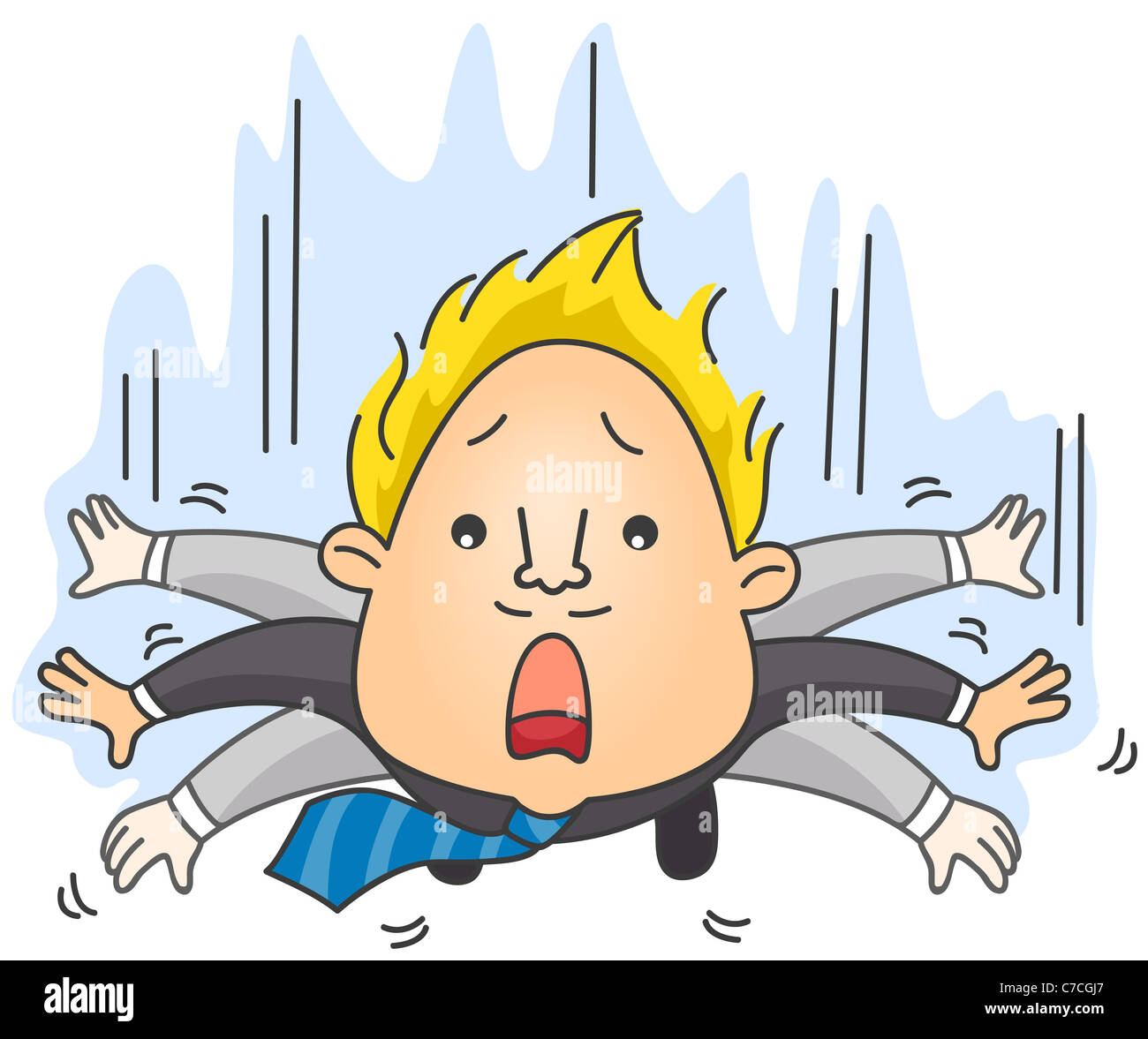 Businessman Falling with Clipping Path Stock Photo - Alamy