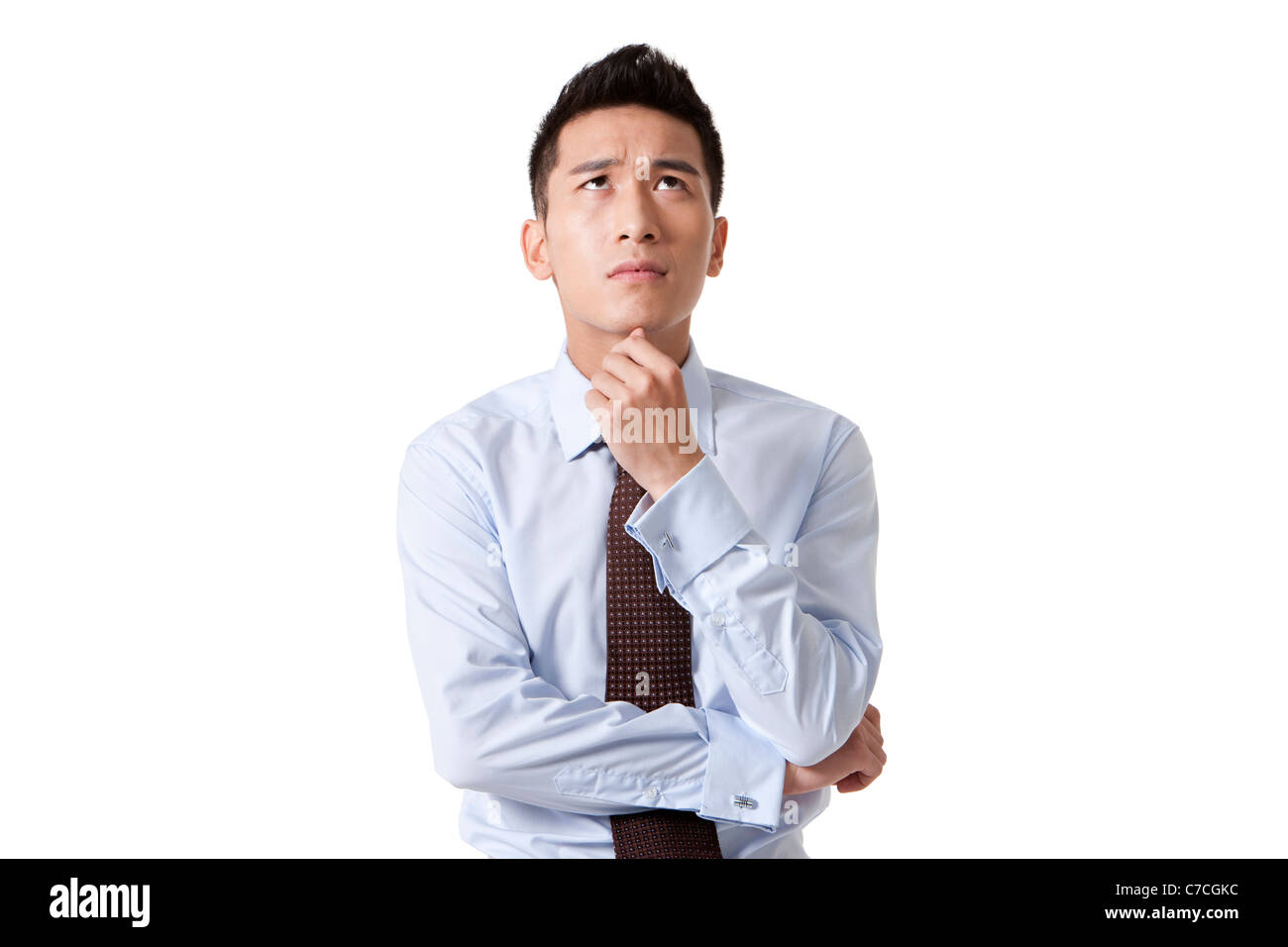 Portrait of a Businessman Thinking Stock Photo - Alamy
