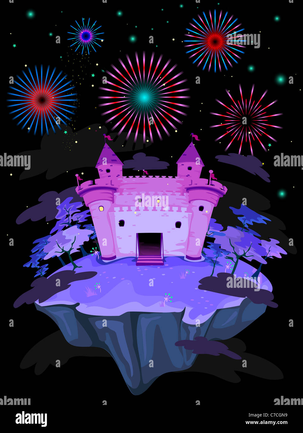 Cartoon fireworks hi-res stock photography and images - Alamy