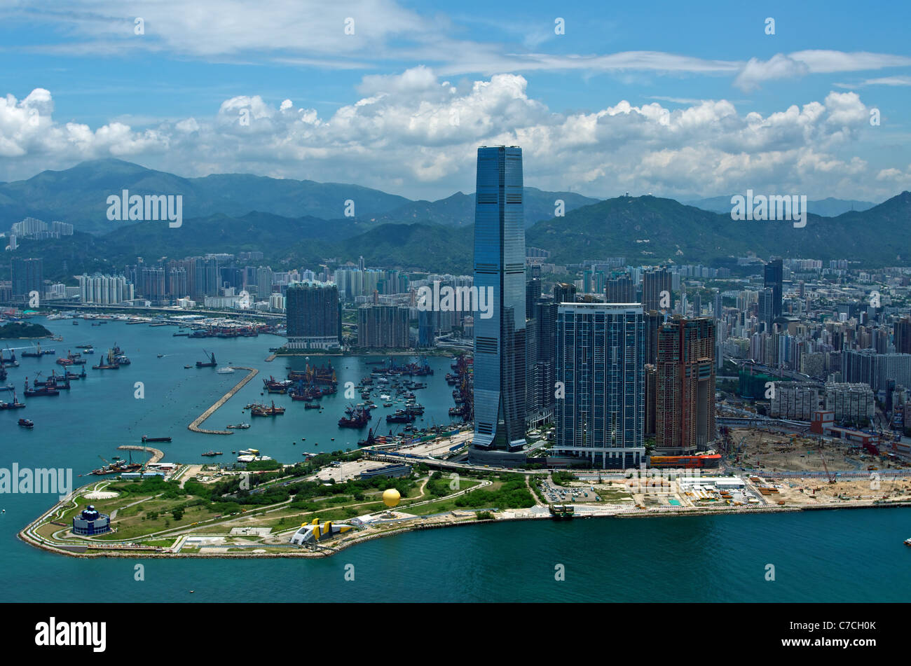 View of West Kowloon, and the International Commerce Centre (ICC ...