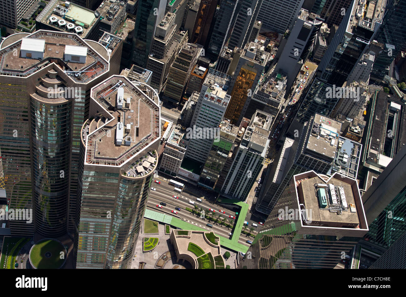 View with skyscrapers roof tops hi-res stock photography and images - Alamy