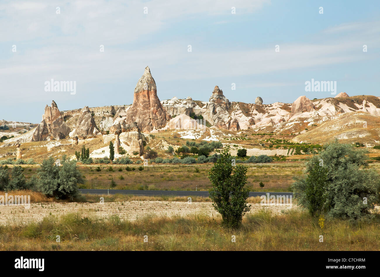 Volcanic lava ash rock formation in the wilderness of Cappadocia ...