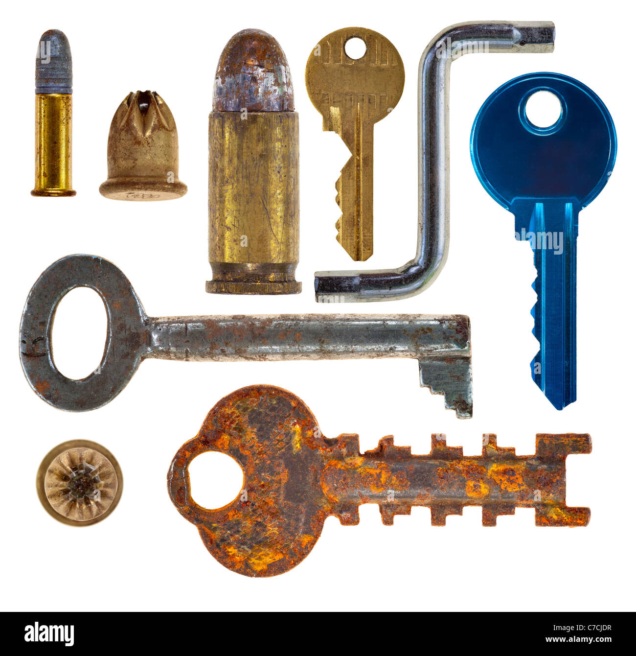 various components - objects on white background Stock Photo - Alamy