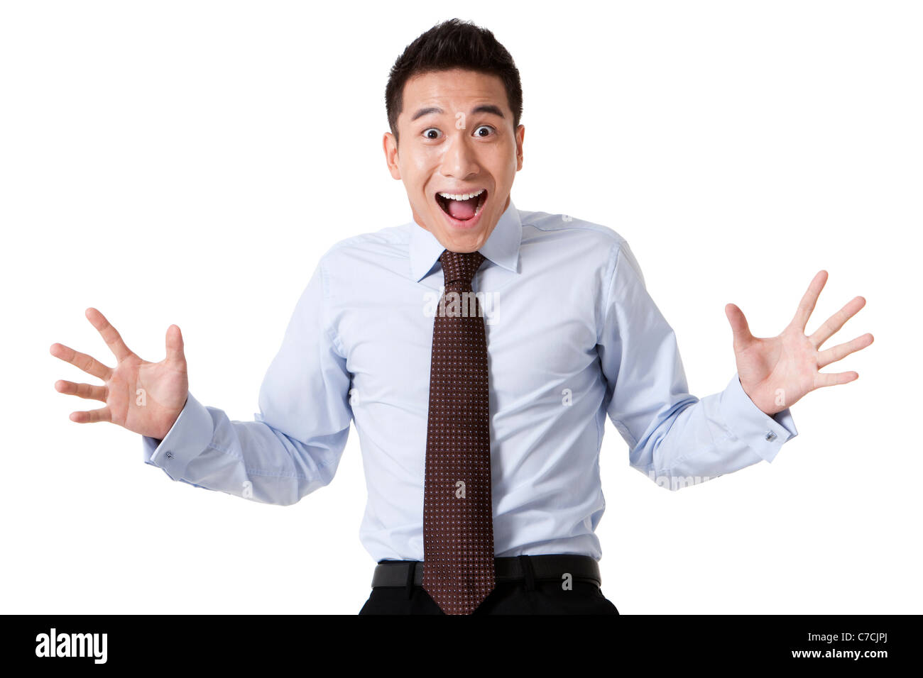 Portrait of a Surprised Businessman Stock Photo - Alamy