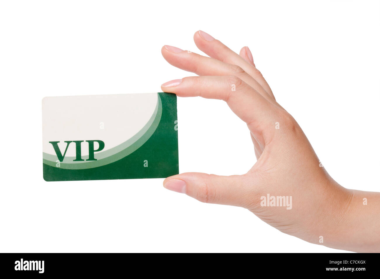 Woman Holding a VIP Card Stock Photo - Alamy
