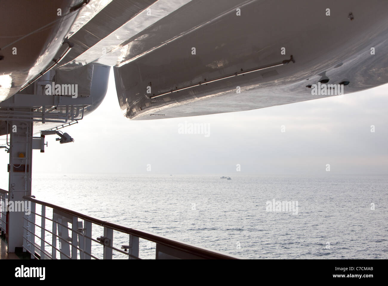 Early morning.Entering the Mediterranean Sea at the straits of ...