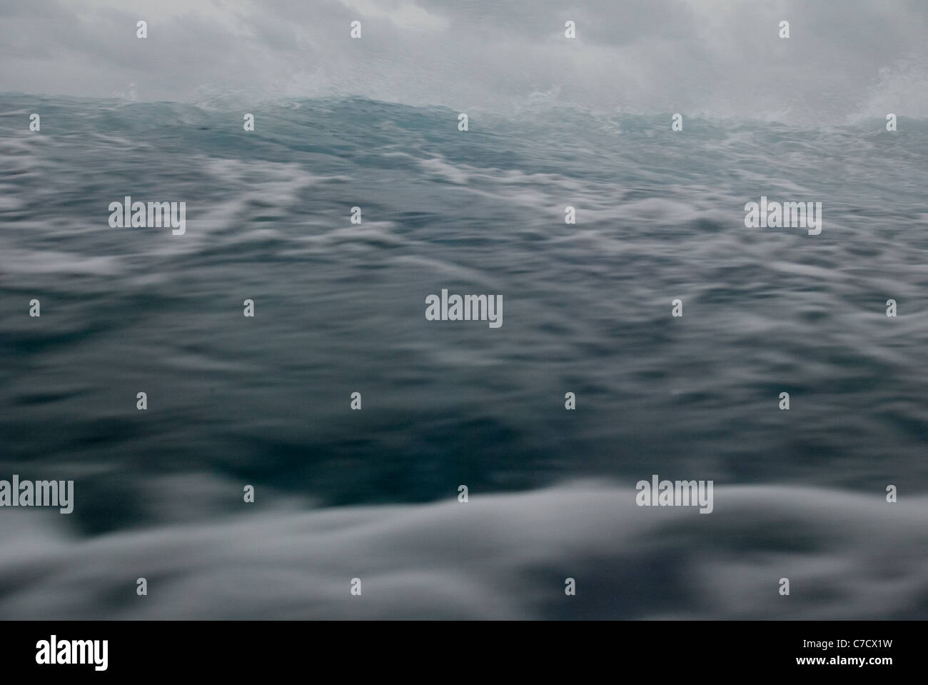 fast moving water seen at water level, on the sea/ ocean Stock Photo ...