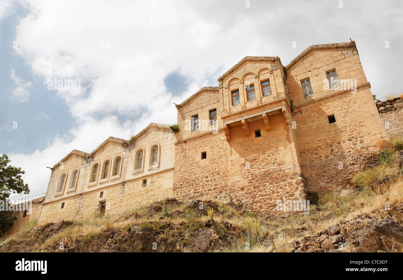 Wealthy mans limestone sandstone built residence on the hills of ...