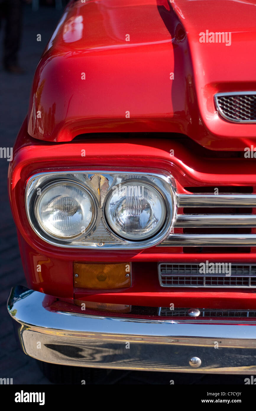 A cropped image of a fully restored classic old car Stock Photo - Alamy