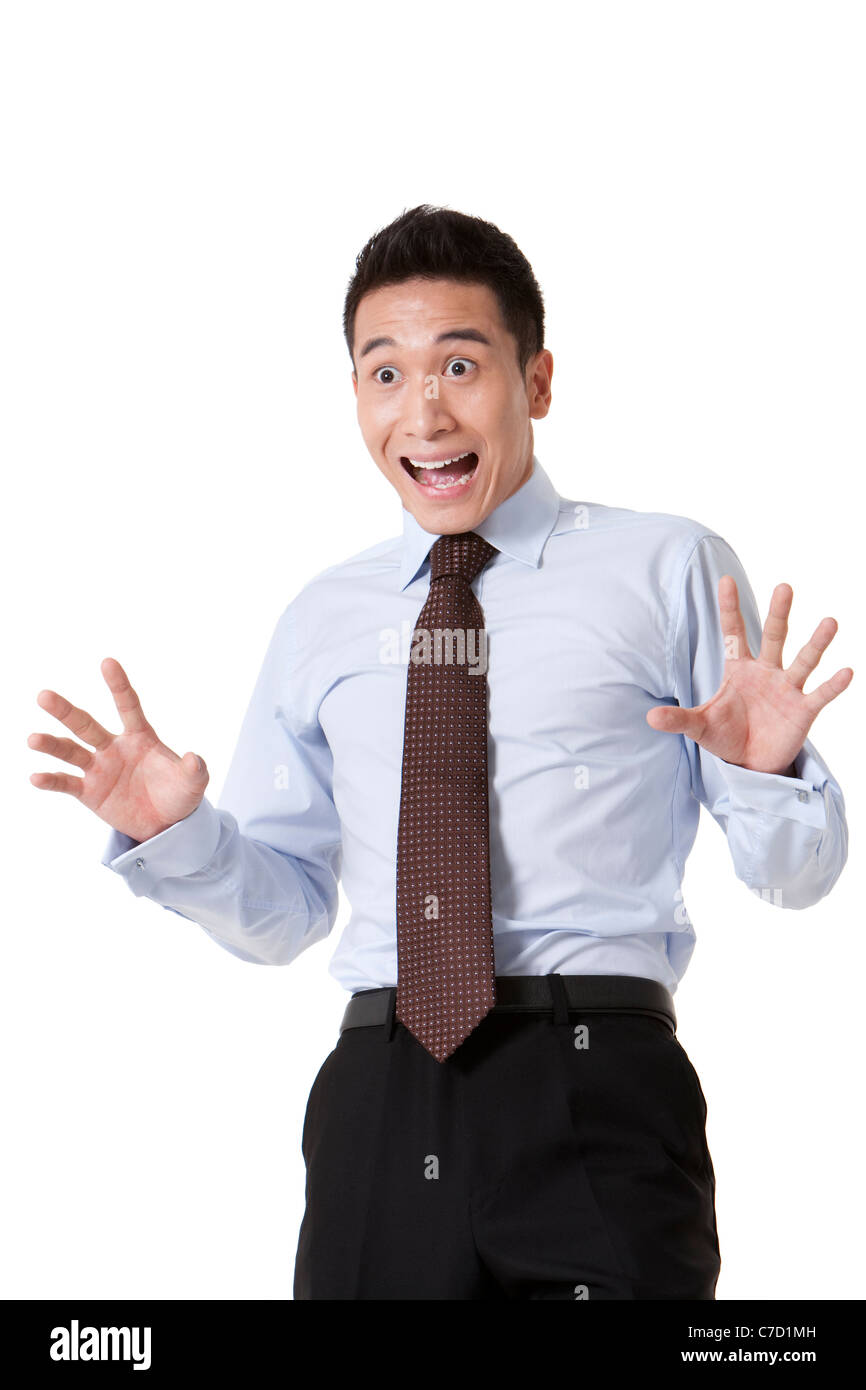 Portrait of a Surprised Businessman Stock Photo - Alamy