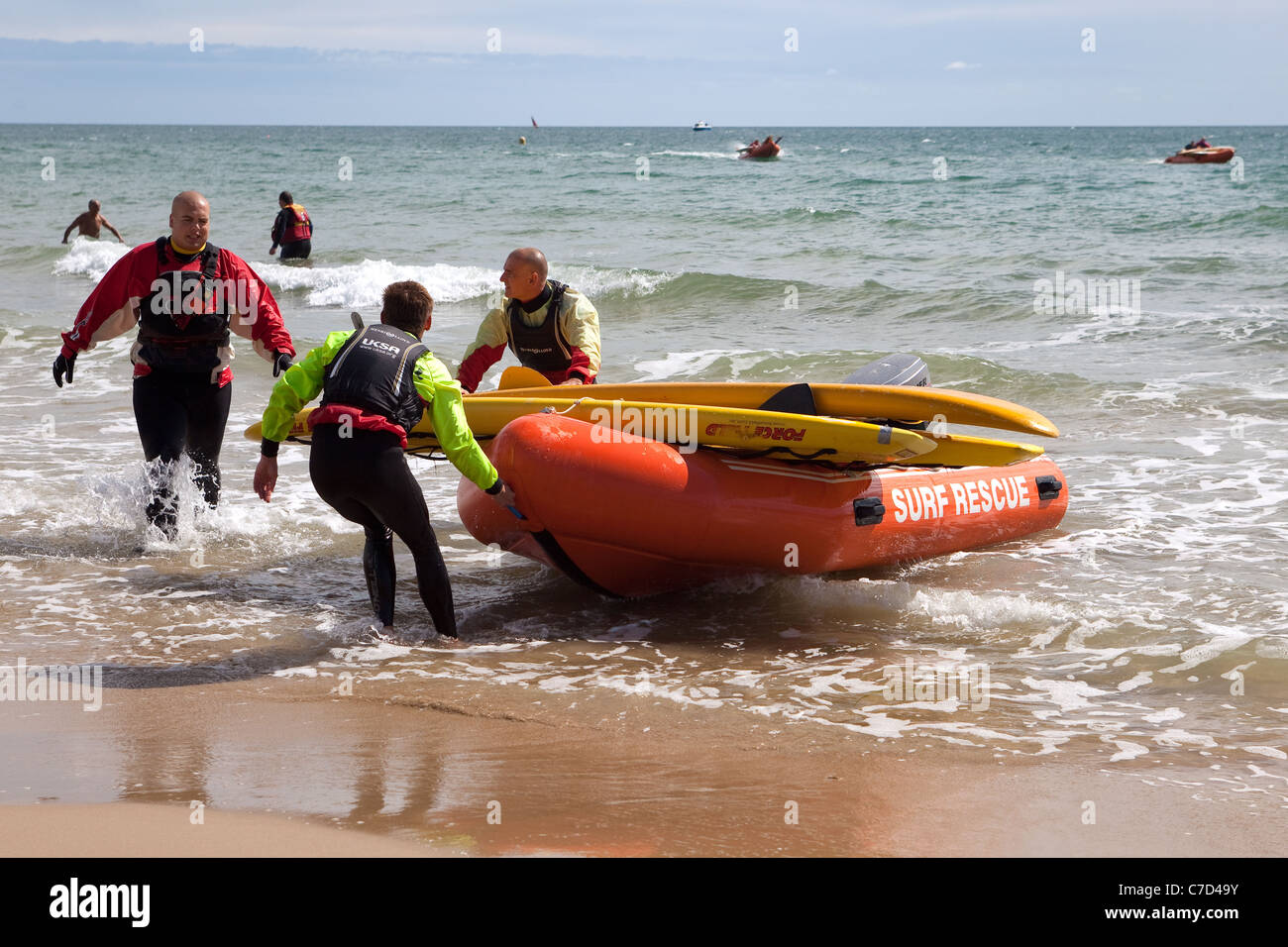 Lifeguard rescue board and rib boat hi-res stock photography and images ...