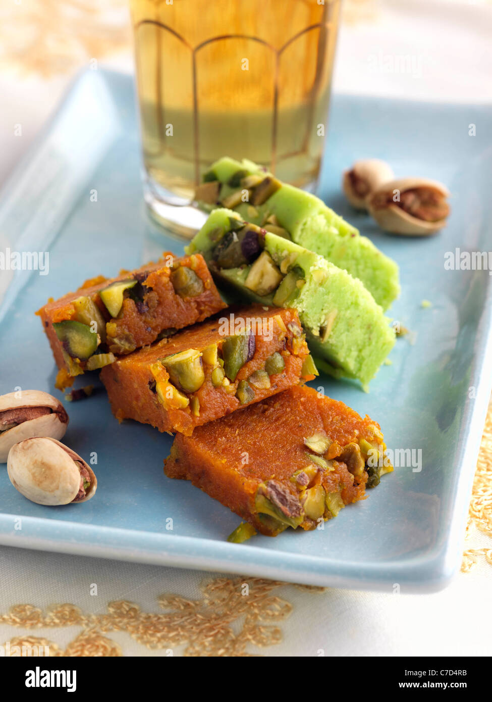 Pistachio barfi pakistani sweet confection hi-res stock photography and ...