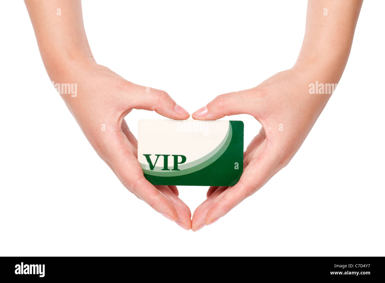 Woman Holding a VIP Card Stock Photo - Alamy
