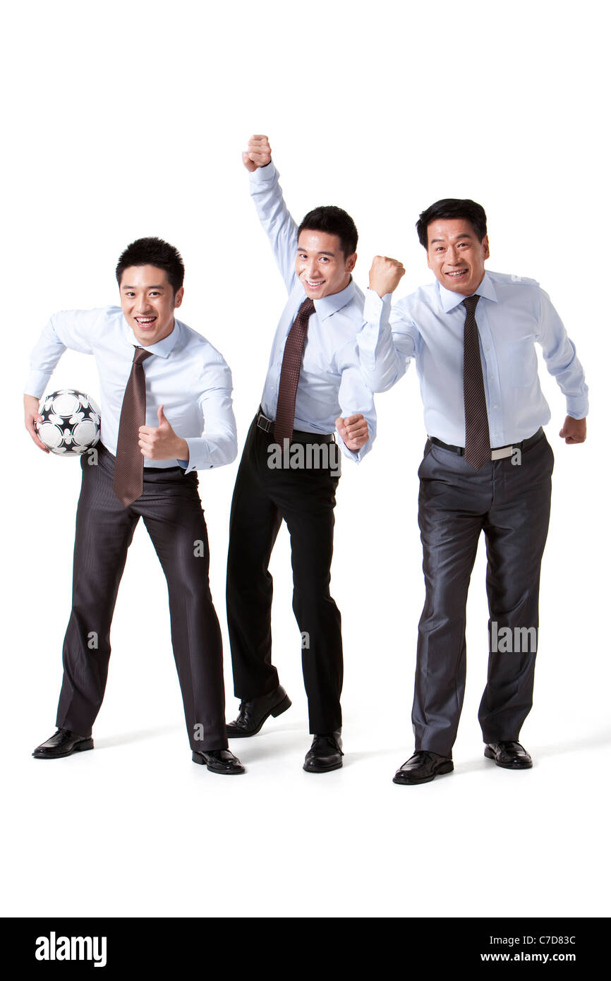 Portrait of Business Colleagues Cheering Stock Photo - Alamy