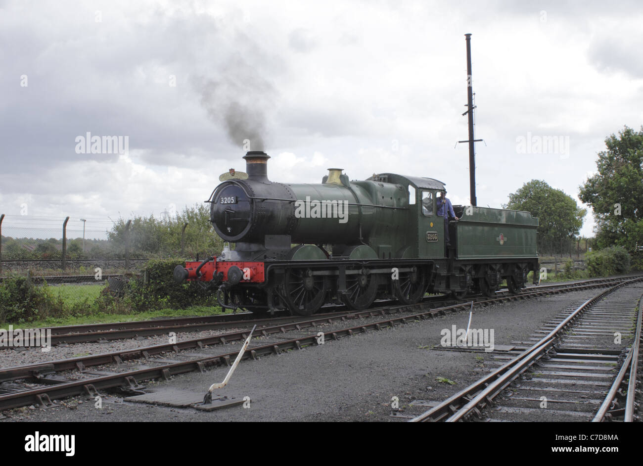 BR Collett Steam locomotive no. 3205 at Didcot Railway Centre September ...