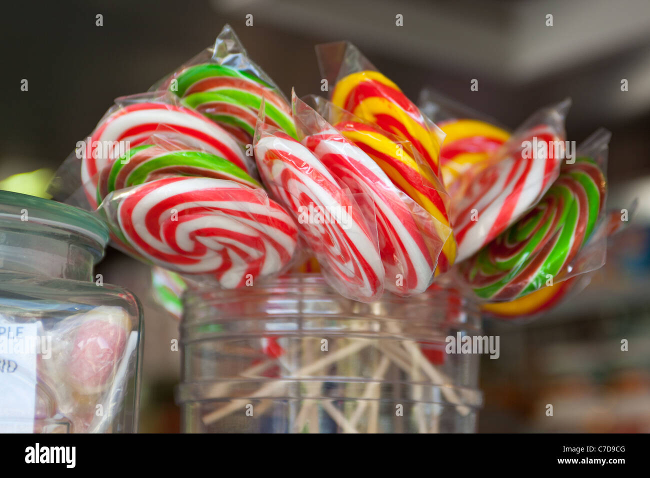 Sticky lollipops for sale Bournemouth winter gardens England Stock ...