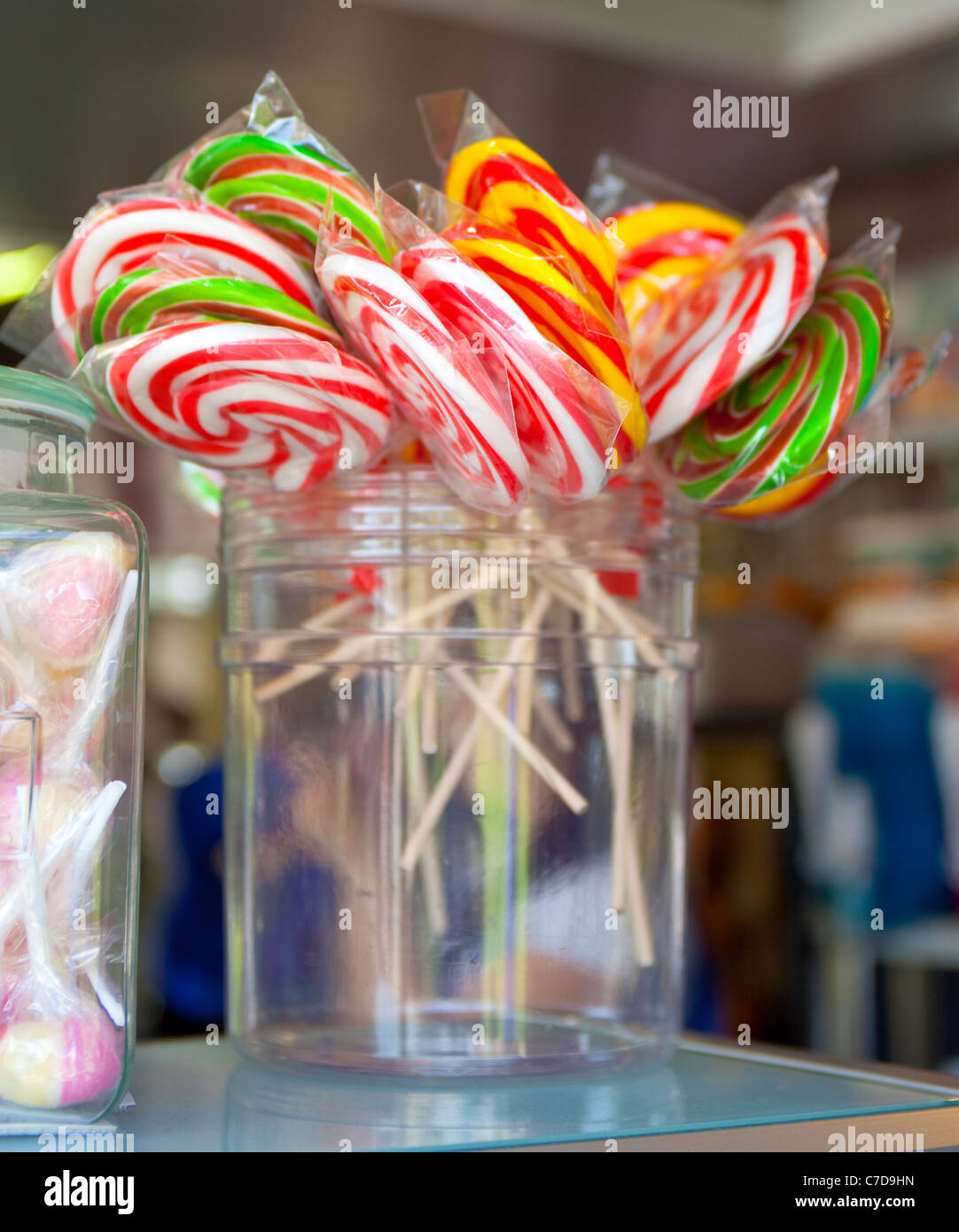 Sticky lollipops for sale Bournemouth winter gardens England Stock ...