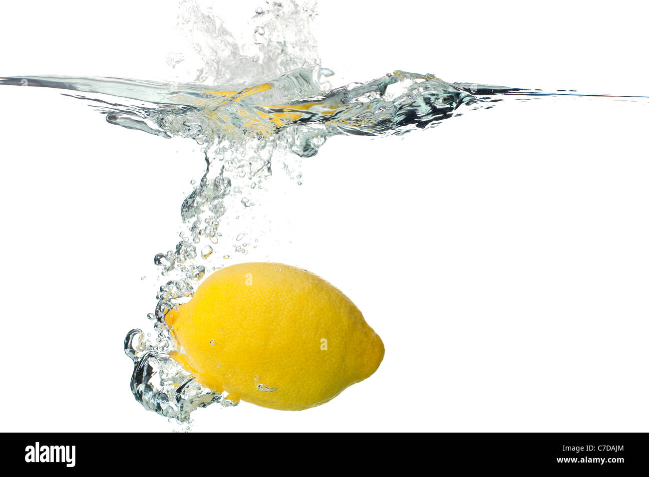 Lemon Splashing in Water Stock Photo - Alamy
