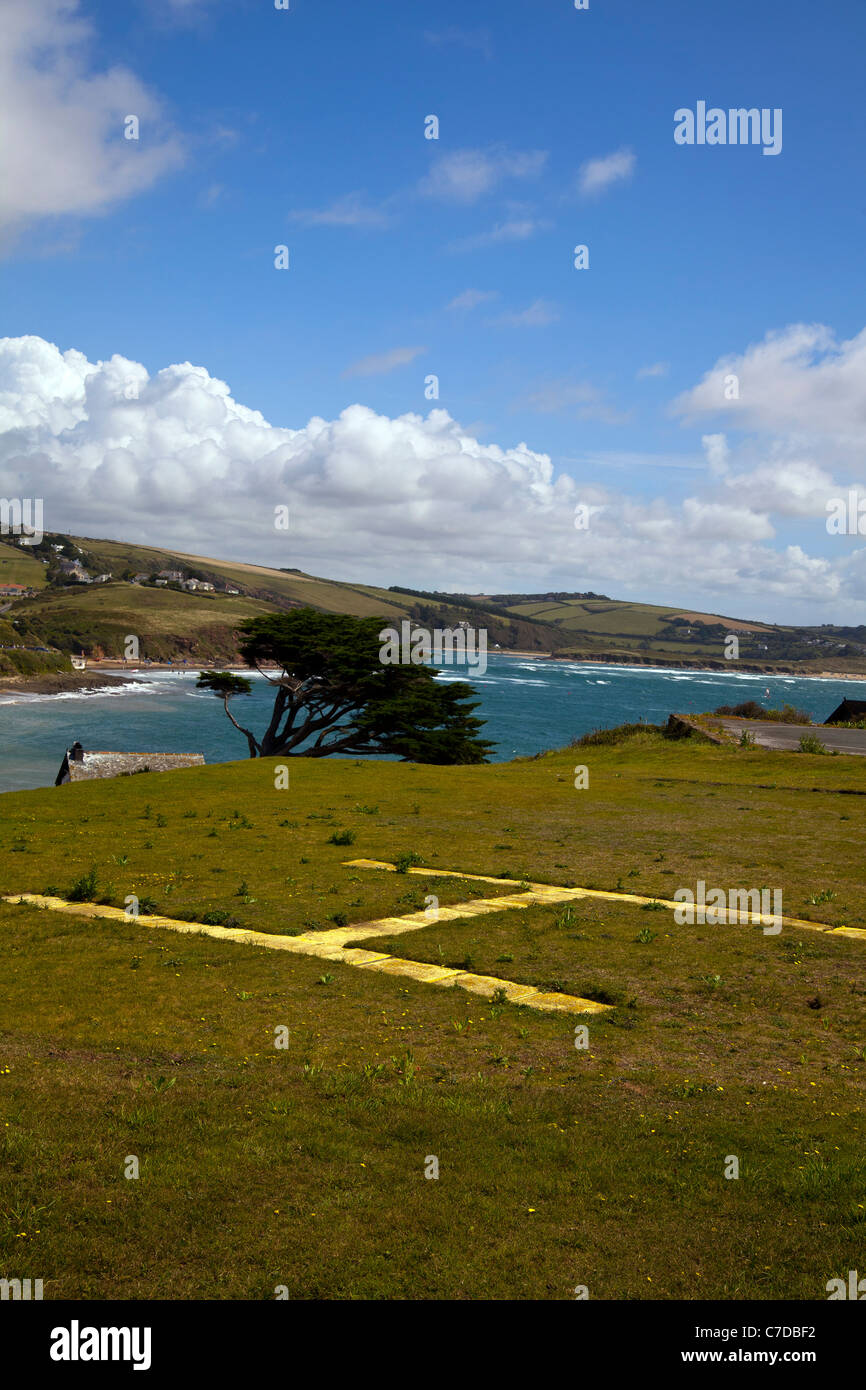 A helicopted landing pad by the sea in Devon, England Stock Photo - Alamy