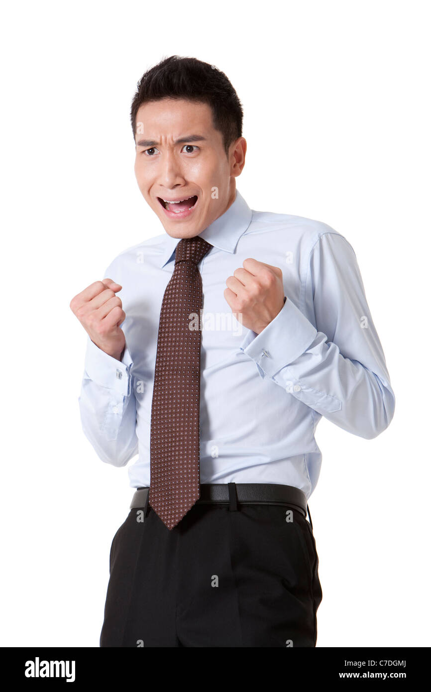 Portrait of an Angry Businessman Stock Photo - Alamy