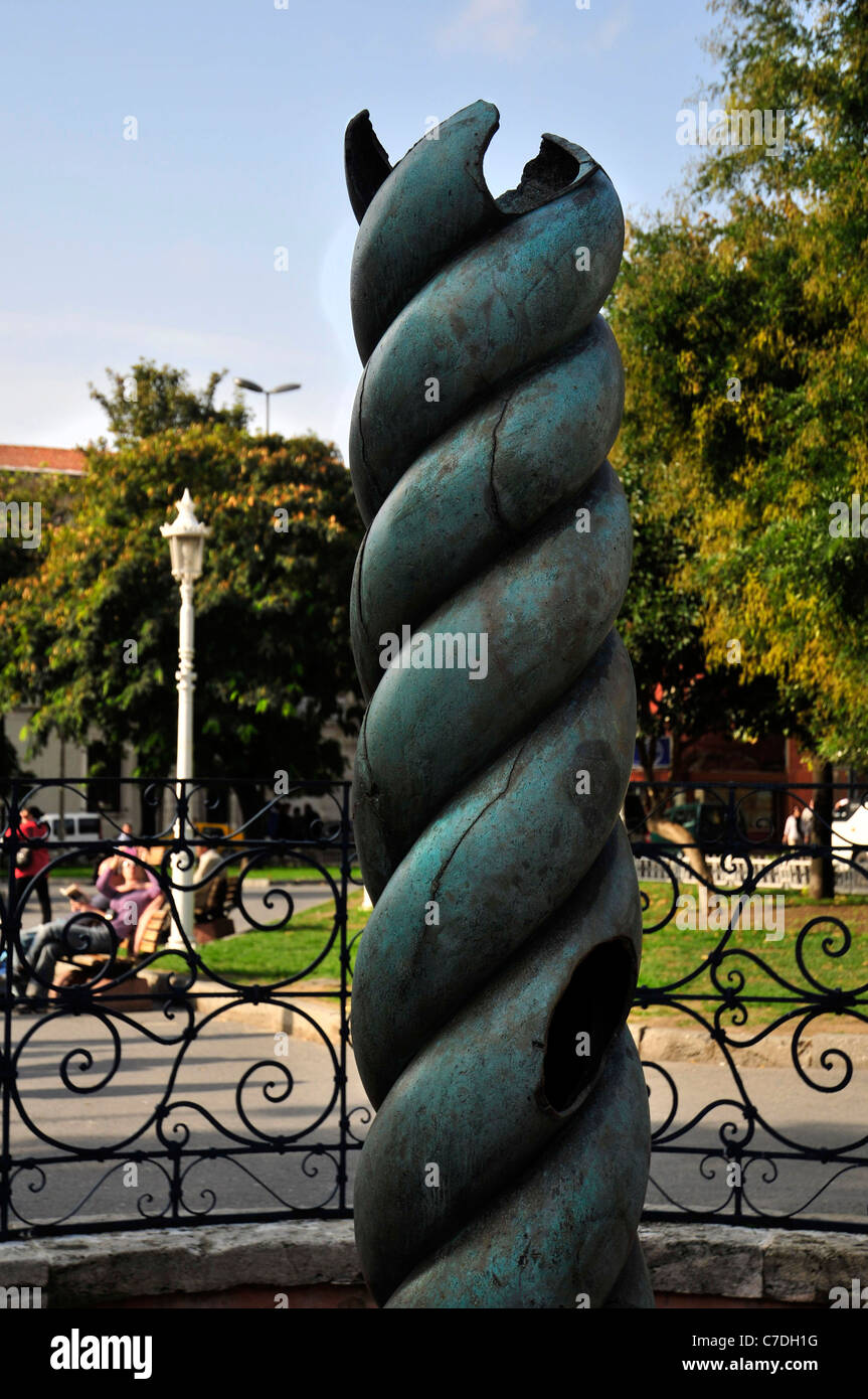 The Serpent column ,erected in the 4th century AD . The Byzantine ...