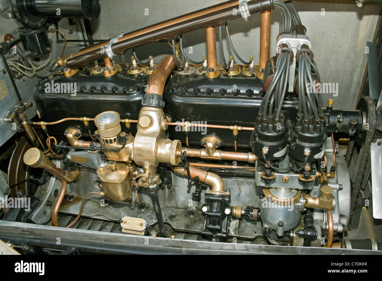 close up of vintage car engine Stock Photo - Alamy
