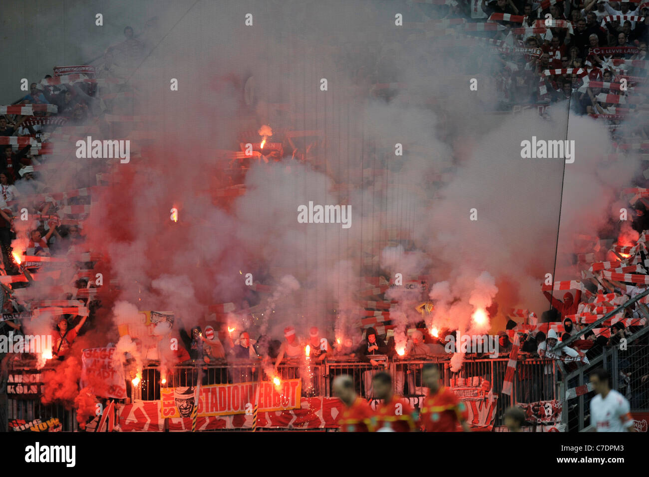 Football fans red flares High Resolution Stock Photography and Images ...