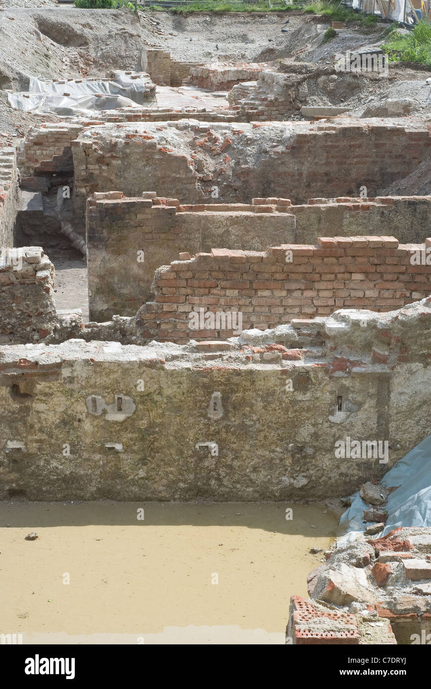 Medieval Synagogue Archaeological site on the Marienhof in Munich ...