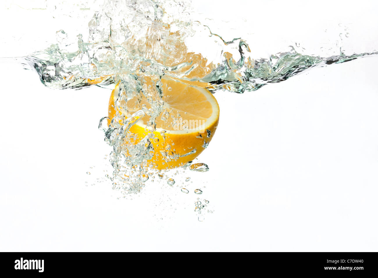 Lemon Splashing in Water Stock Photo - Alamy