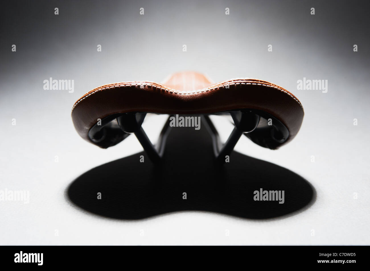 Bike saddle top lit brown tan Stock Photo - Alamy