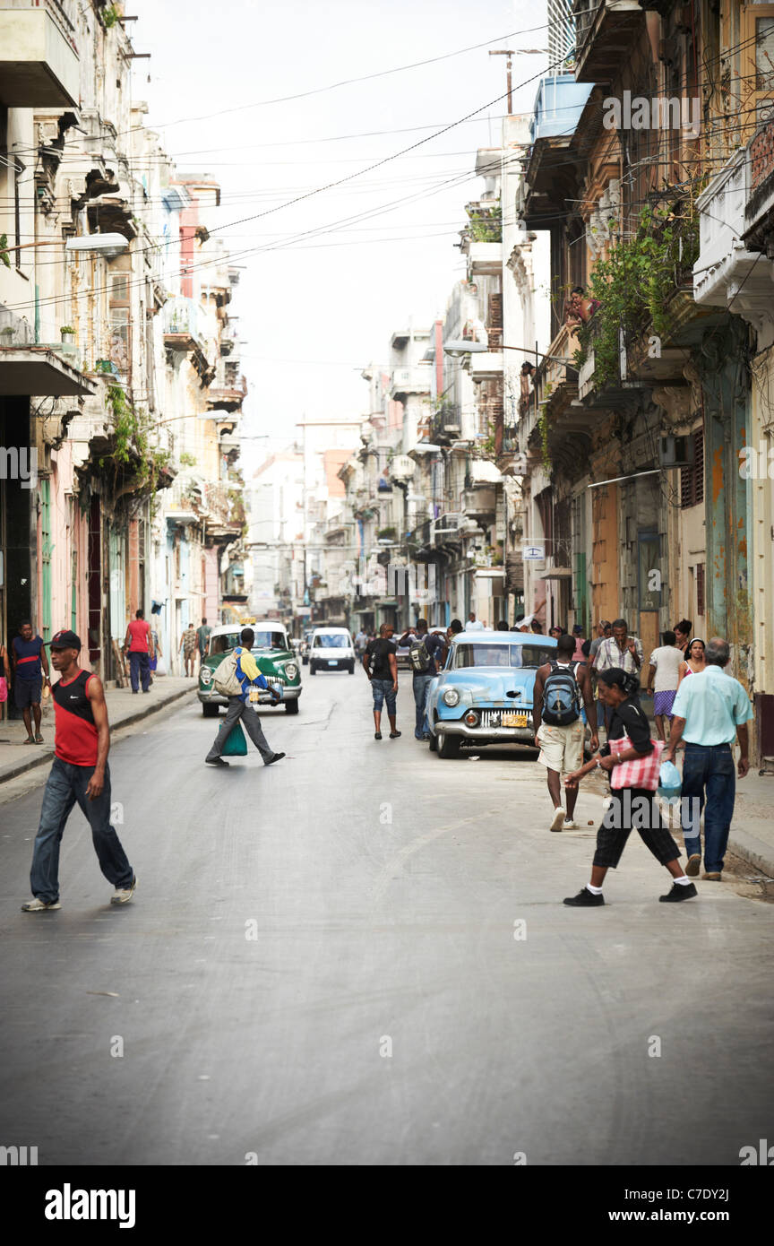 Havana street scene Cuba Stock Photo - Alamy