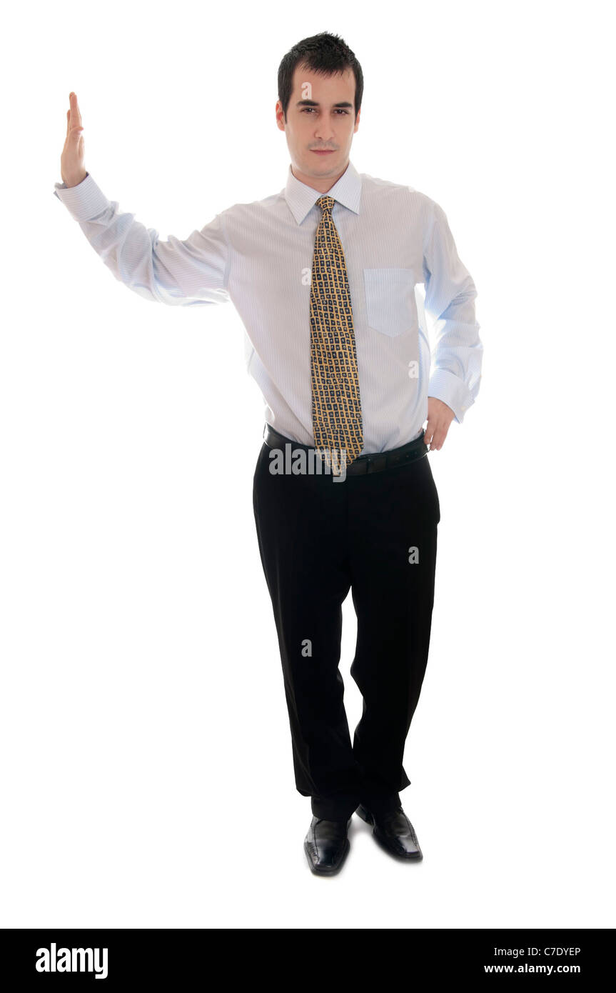 Isolated business man on white Stock Photo - Alamy